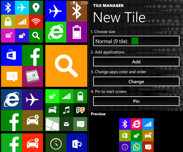 Crie grupo de tiles na tela inicial do Windows Phone