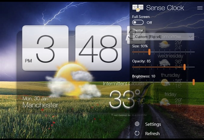 Sense Clock, relógio cheio de utiliades com live tile para Xbox e ...